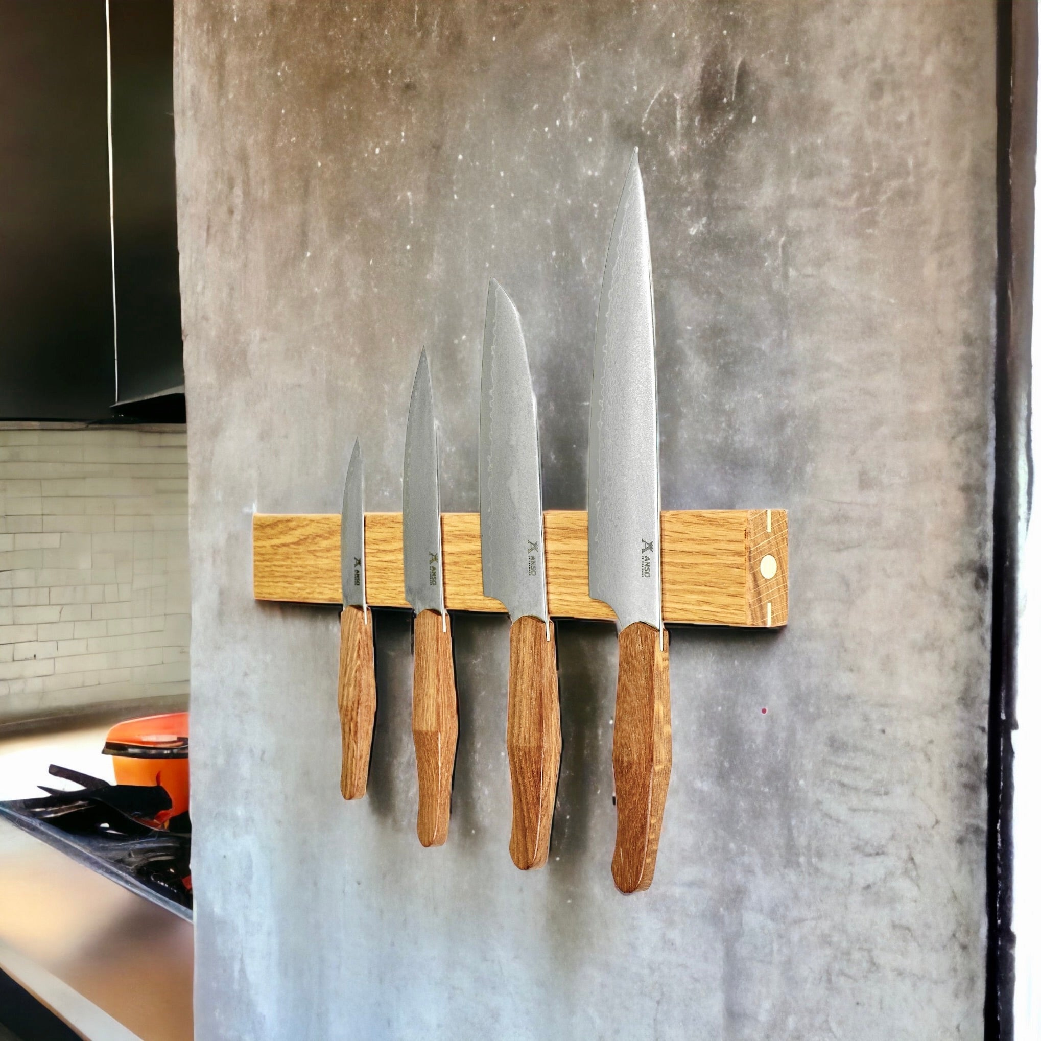 Buy 'ANSØ' magnetic knife rail in lengths from 30 - 80 cm from us